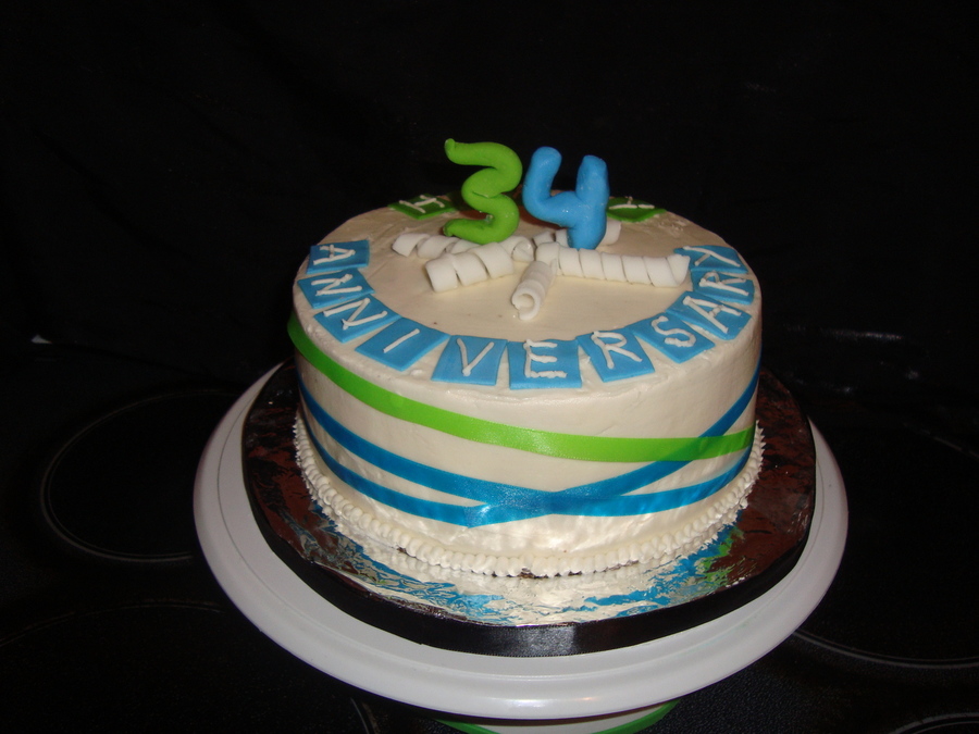 34Th Wedding Anniversary - CakeCentral.com