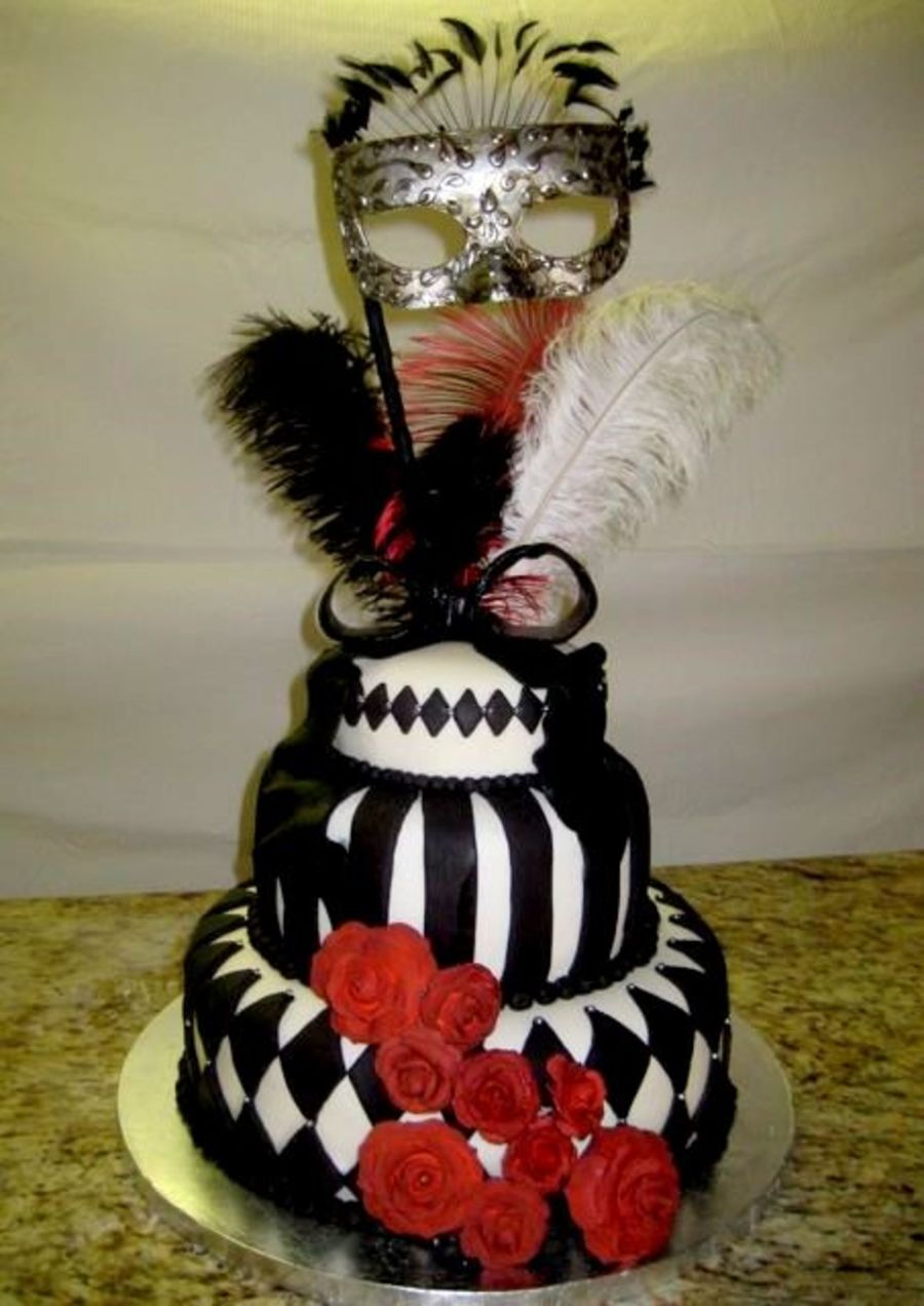 Masquerade Cake - CakeCentral.com