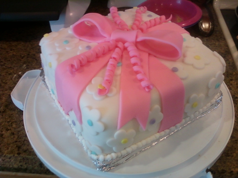 First Fondant Cake From Wilton Class - CakeCentral.com