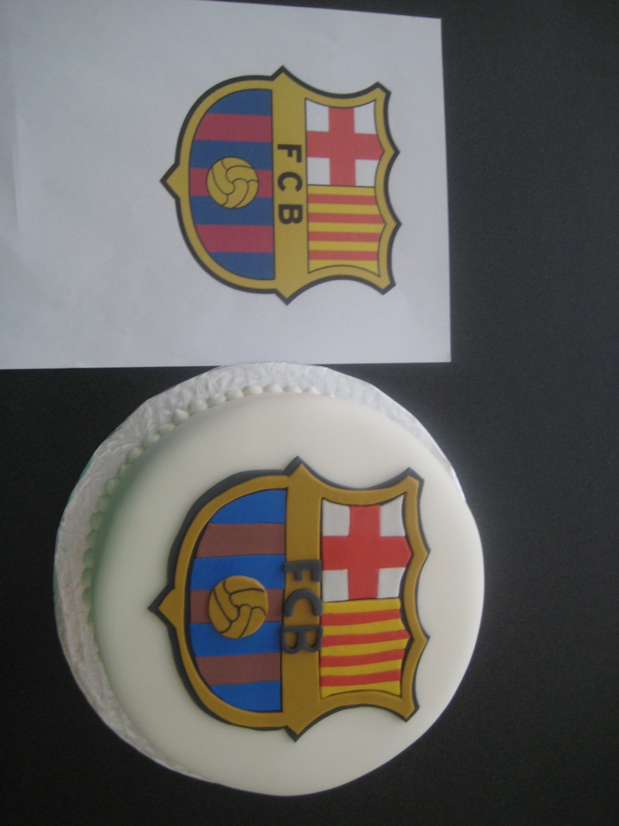 Barcelona Fc Soccer Cake - CakeCentral.com