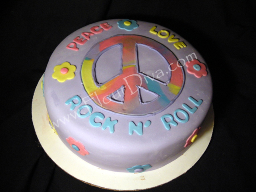 Peace, Love, Rock & Roll Cake - CakeCentral.com