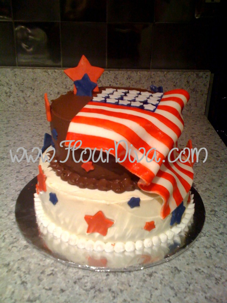 American Flag Cake - CakeCentral.com