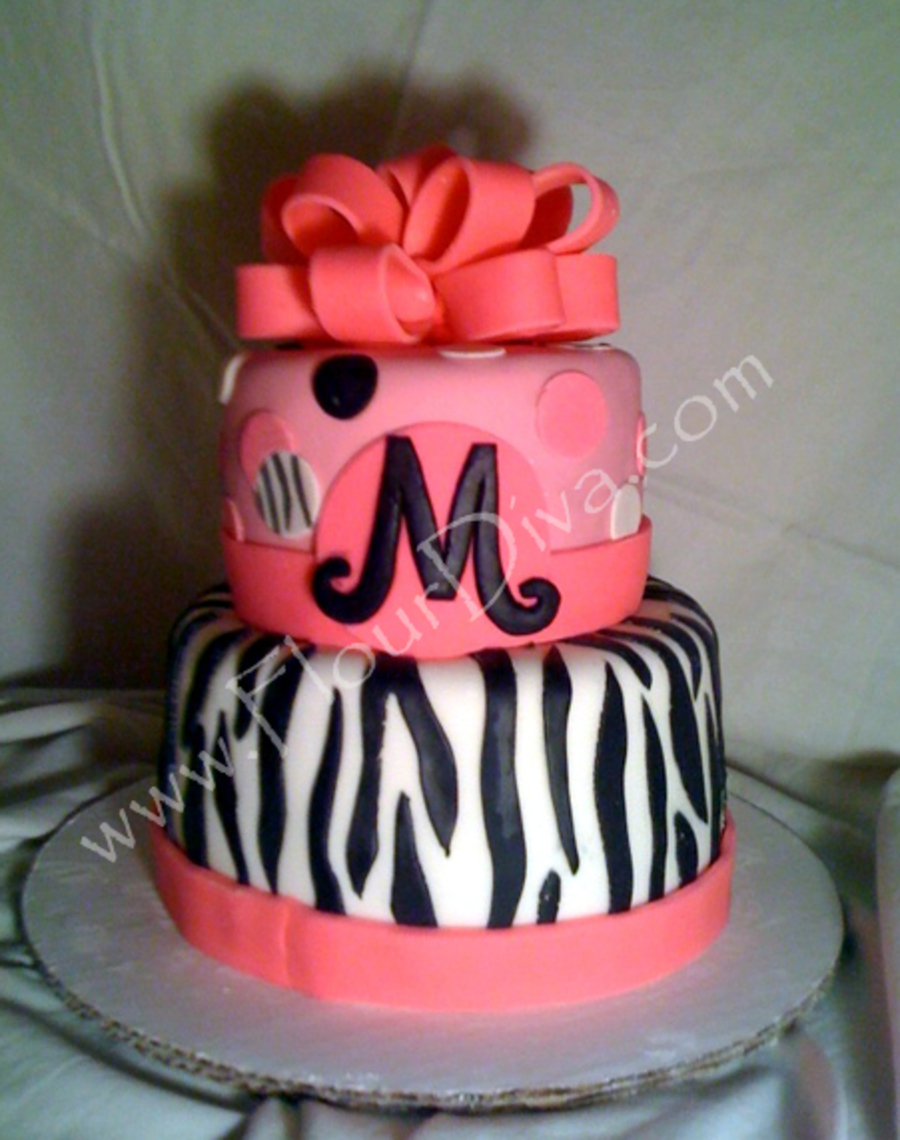 Zebra Stripe Diva Cake - CakeCentral.com