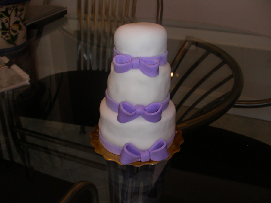 Mini Wedding Cake - CakeCentral.com