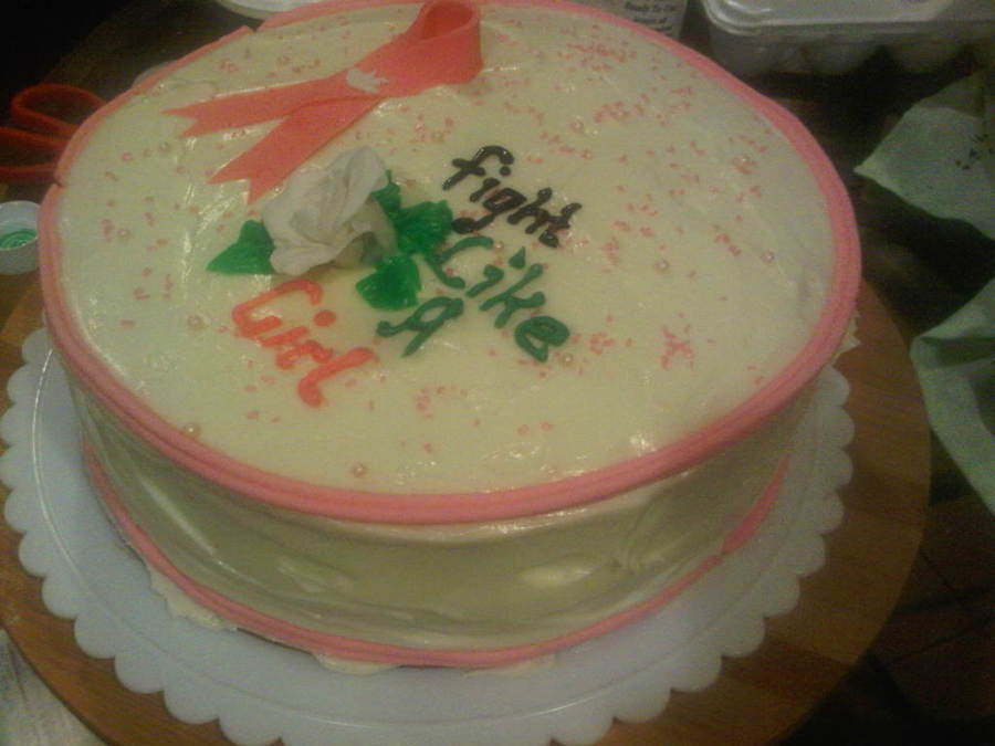 Our Bake Sale Breast Cancer Cake - CakeCentral.com