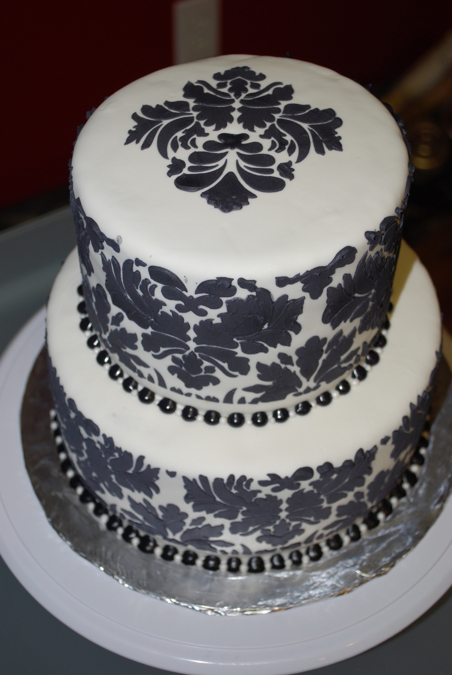 Damask Wedding - CakeCentral.com