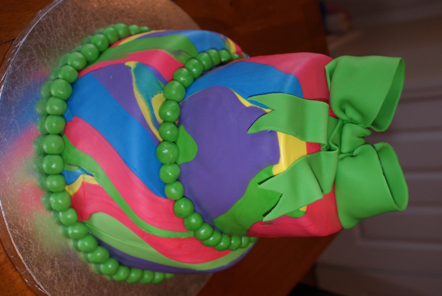 Multi-Colored Cake...inside And Out! - CakeCentral.com