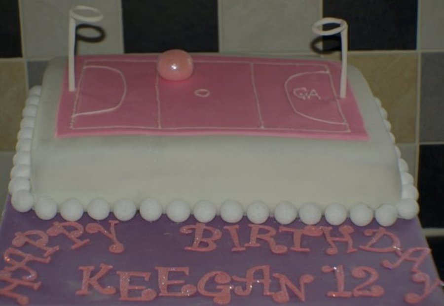 Pink Netball Court - CakeCentral.com