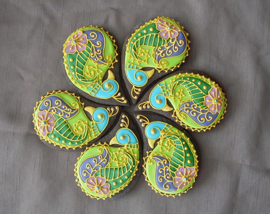 Peacock Paisley Cookies - CakeCentral.com