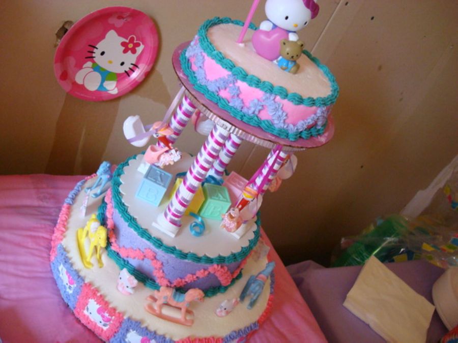 Hello Kitty Baby Shower Cake - CakeCentral.com