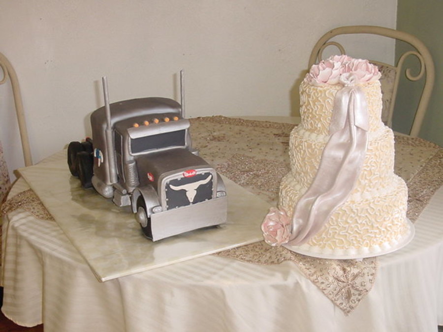 Peterbilt Truck Grooms Cake - CakeCentral.com