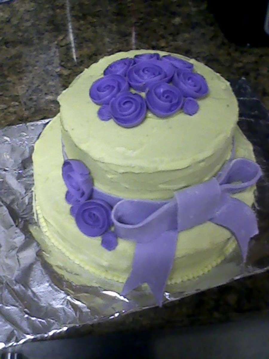 Ribbon Rose Cake - CakeCentral.com