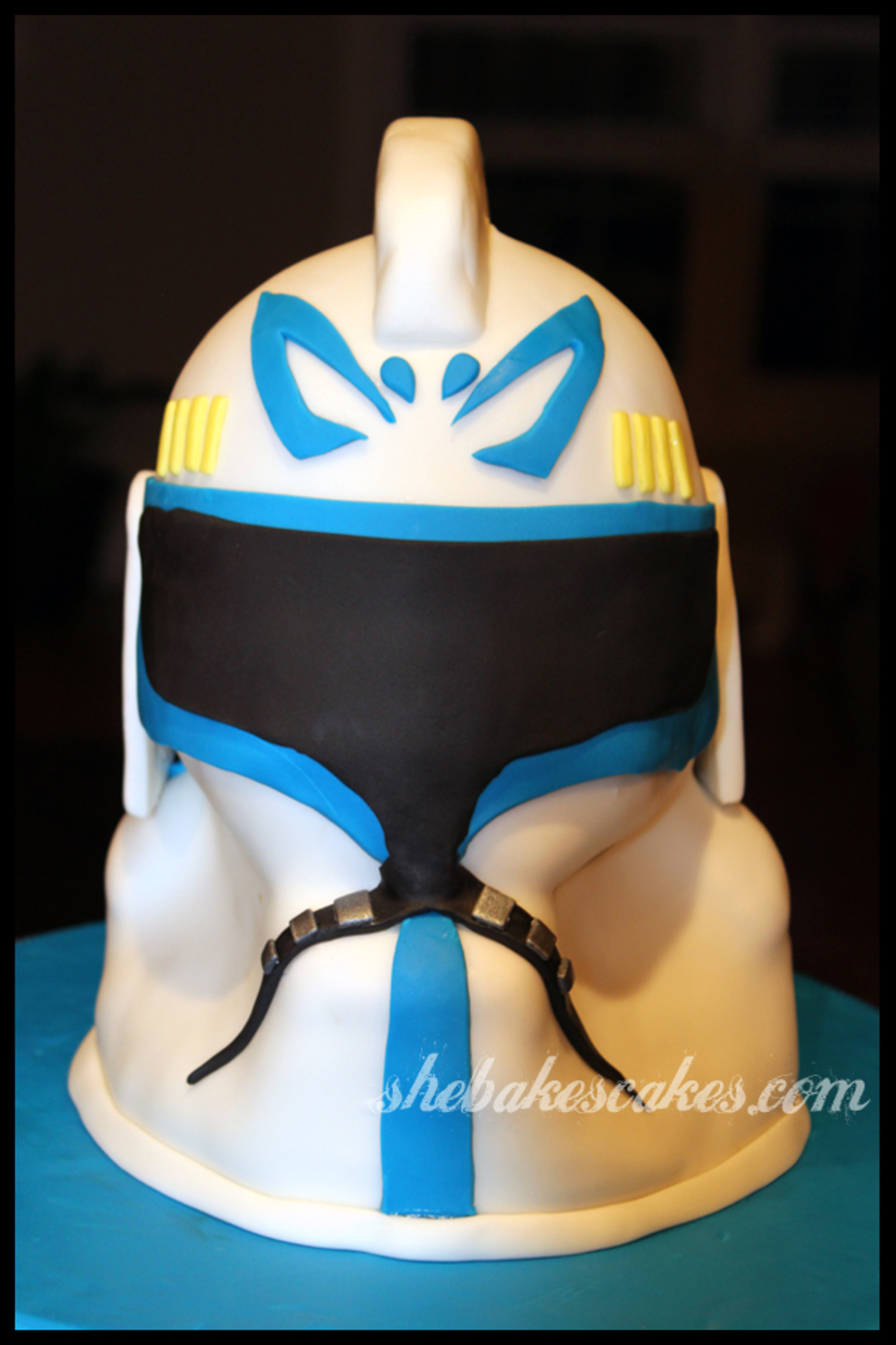 Clone Trooper Capt Rex 3D Helmet - CakeCentral.com