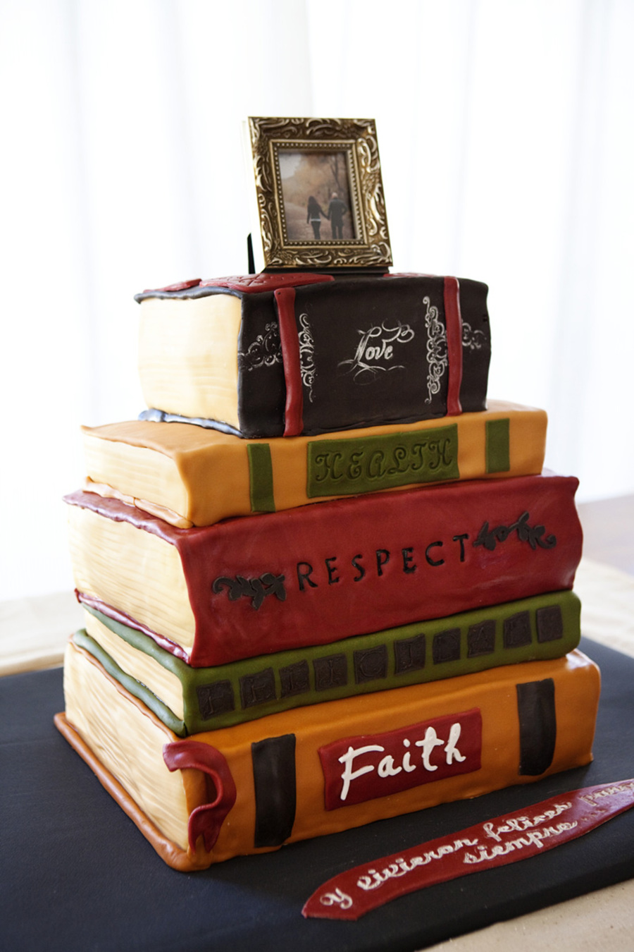 Stack Of Books Wedding Cake - CakeCentral.com