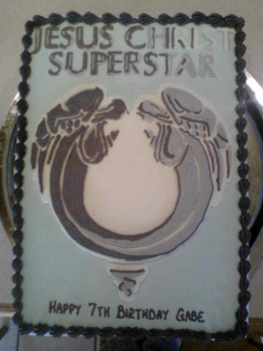 Jesus Christ Superstar Logo Cake - CakeCentral.com