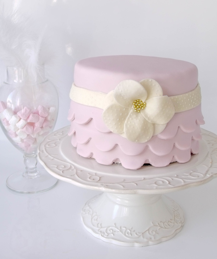 Ruffled Pink Cake - CakeCentral.com