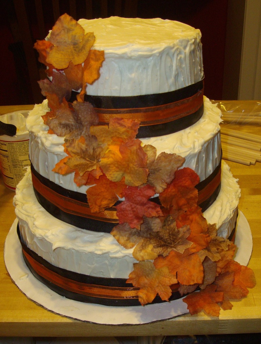 Autumn Wedding Cake - CakeCentral.com