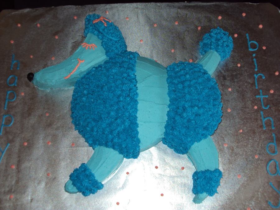 Blue Poodle - CakeCentral.com