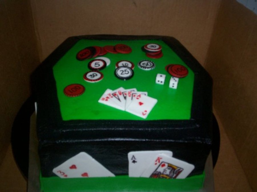 Poker Table Cake - CakeCentral.com