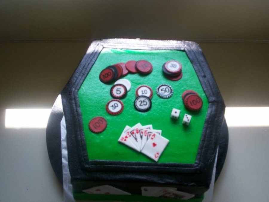 Poker Table Cake - CakeCentral.com