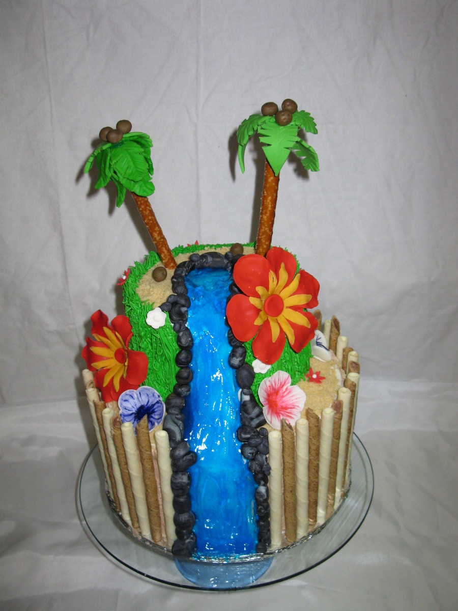 Waterfall Cake - CakeCentral.com