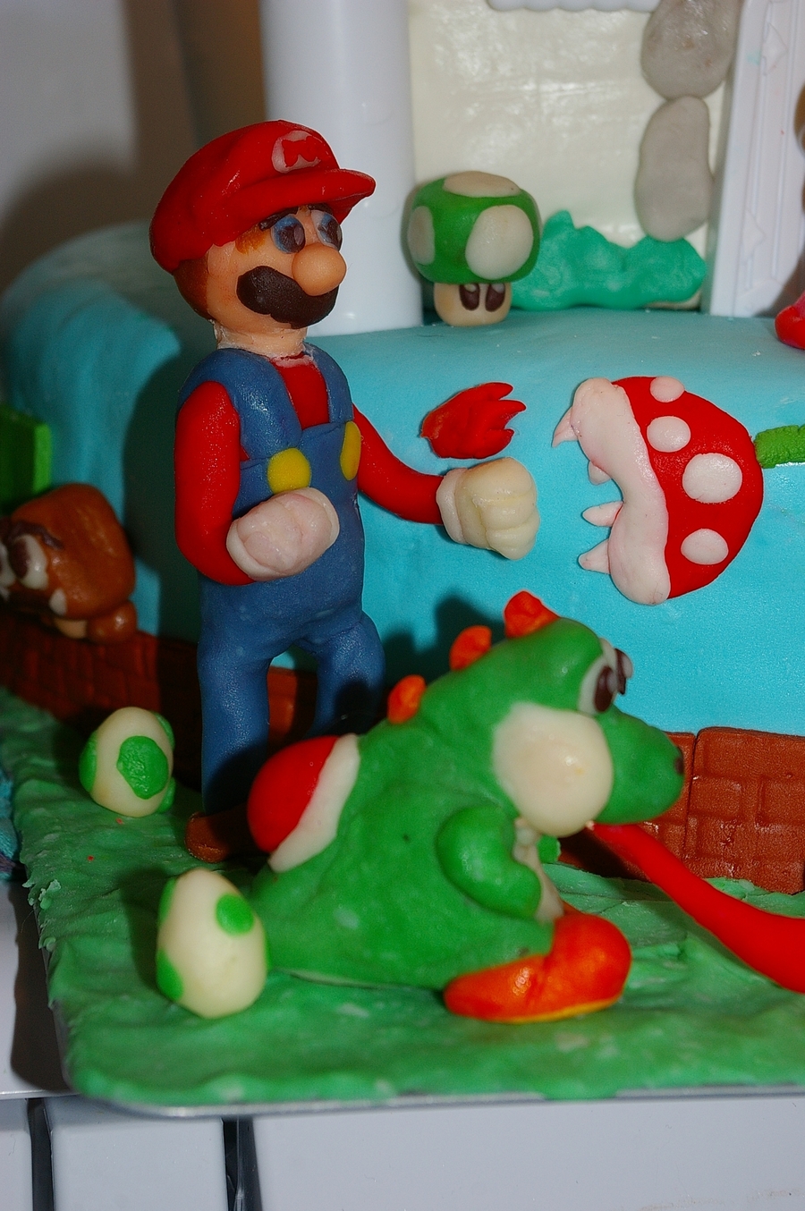 Super Mario Bros, Princess Peach Castle, Yoshi, Bowser Birthday Cake ...