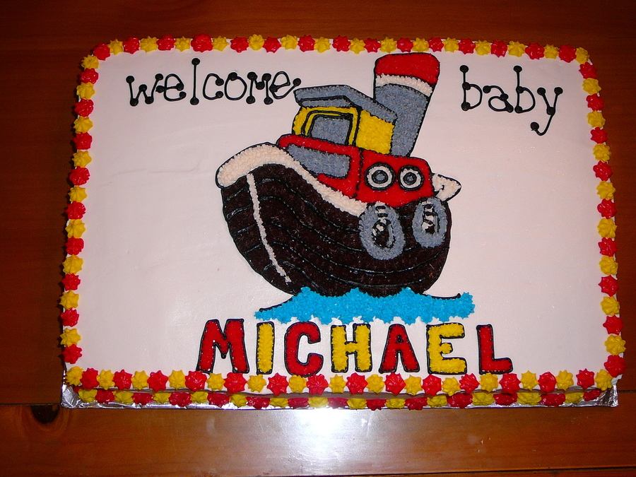 Tugboat Babyshower - CakeCentral.com