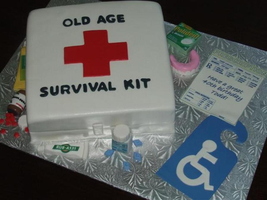 Old Age Survival Kit - CakeCentral.com