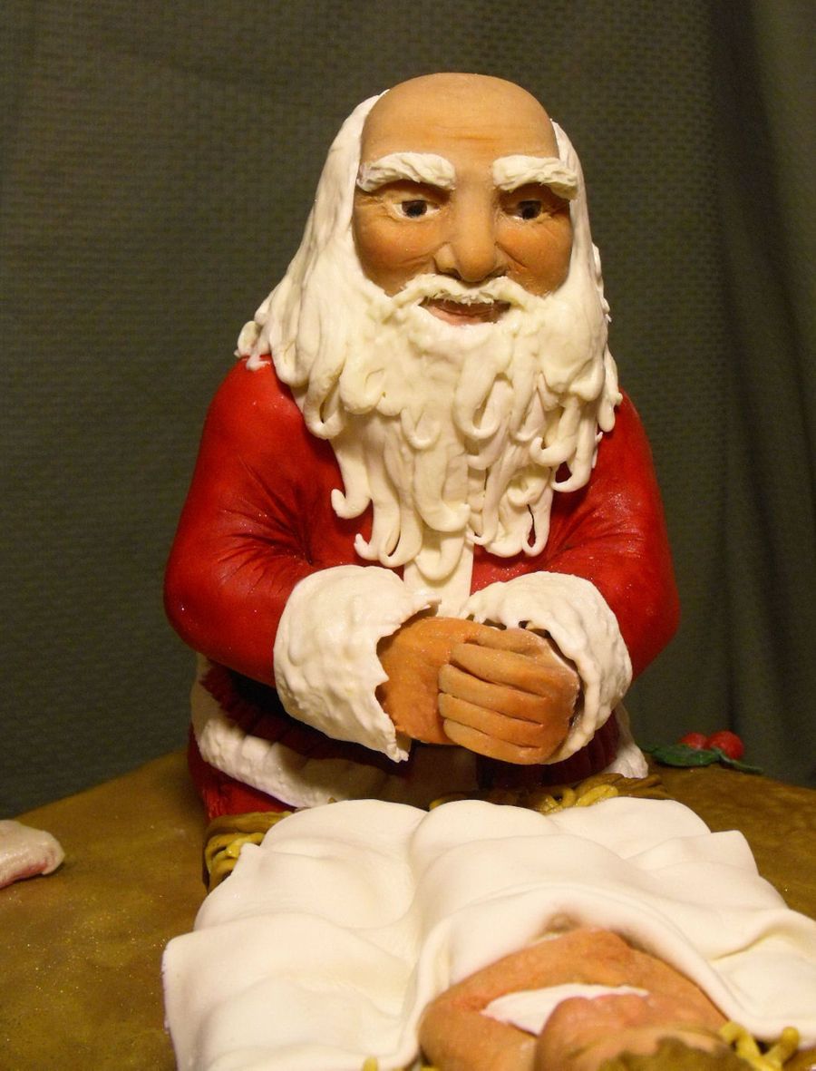 Santa & Baby Jesus Cake Christmas 2009 - CakeCentral.com