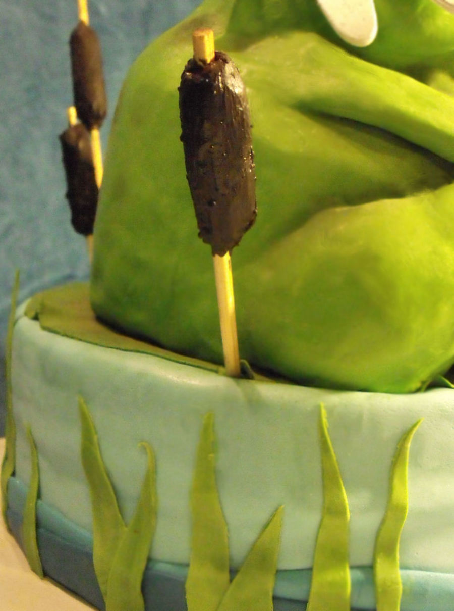 Frog Pond Cake With Lotus & Dragonfly - CakeCentral.com