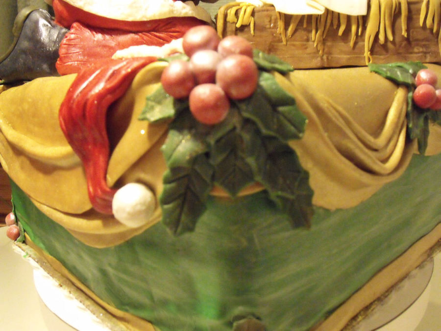 Santa & Baby Jesus Cake Christmas 2009 - CakeCentral.com