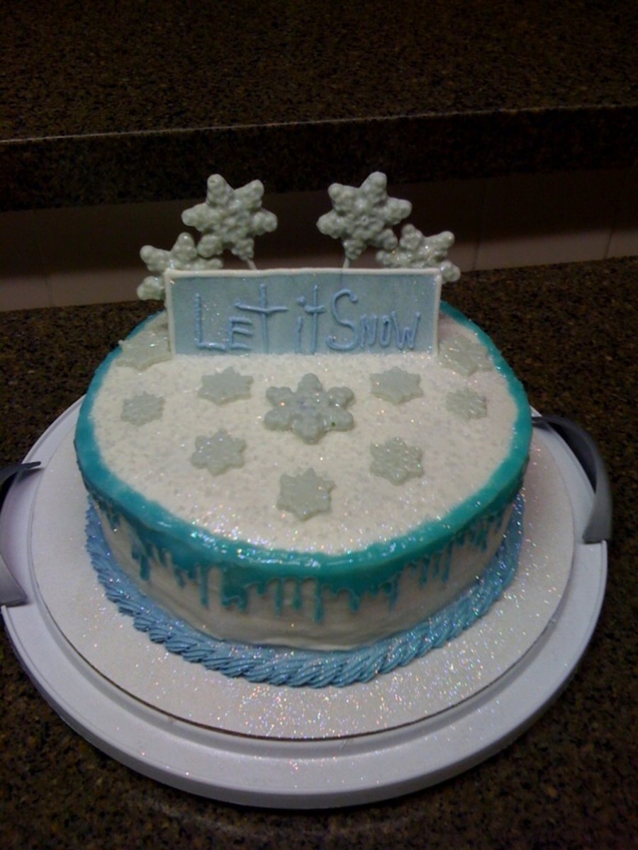 Winter Snow Cake - CakeCentral.com
