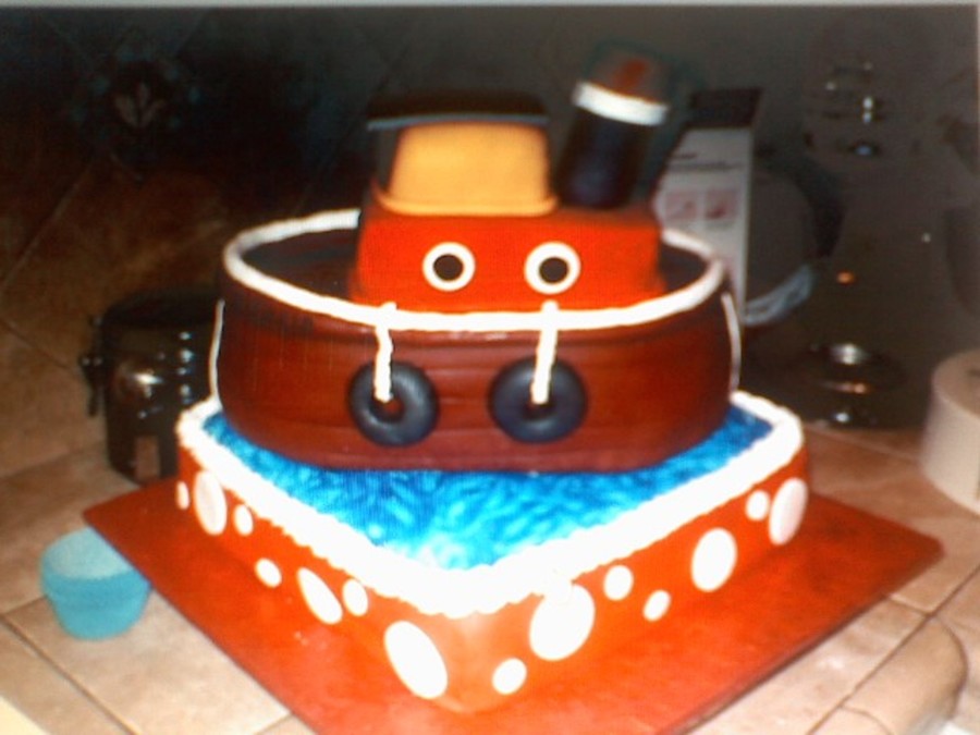 Tugboat Baby Shower - CakeCentral.com