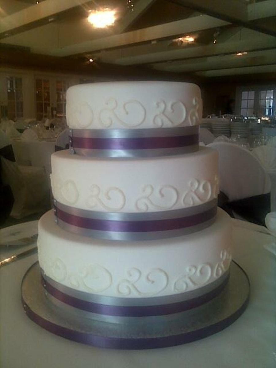 Purple And Silver - CakeCentral.com