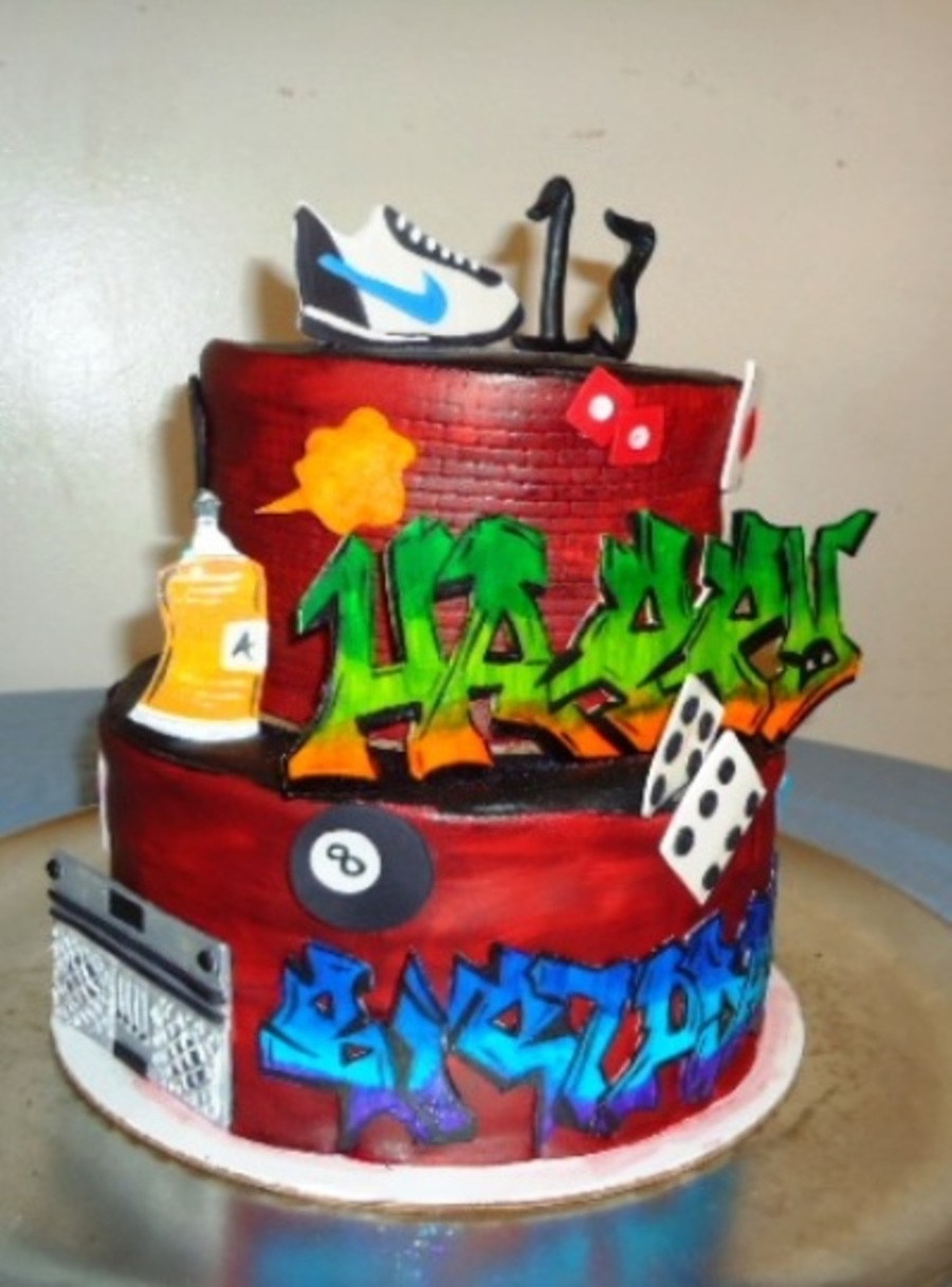 Graffiti Cake - CakeCentral.com