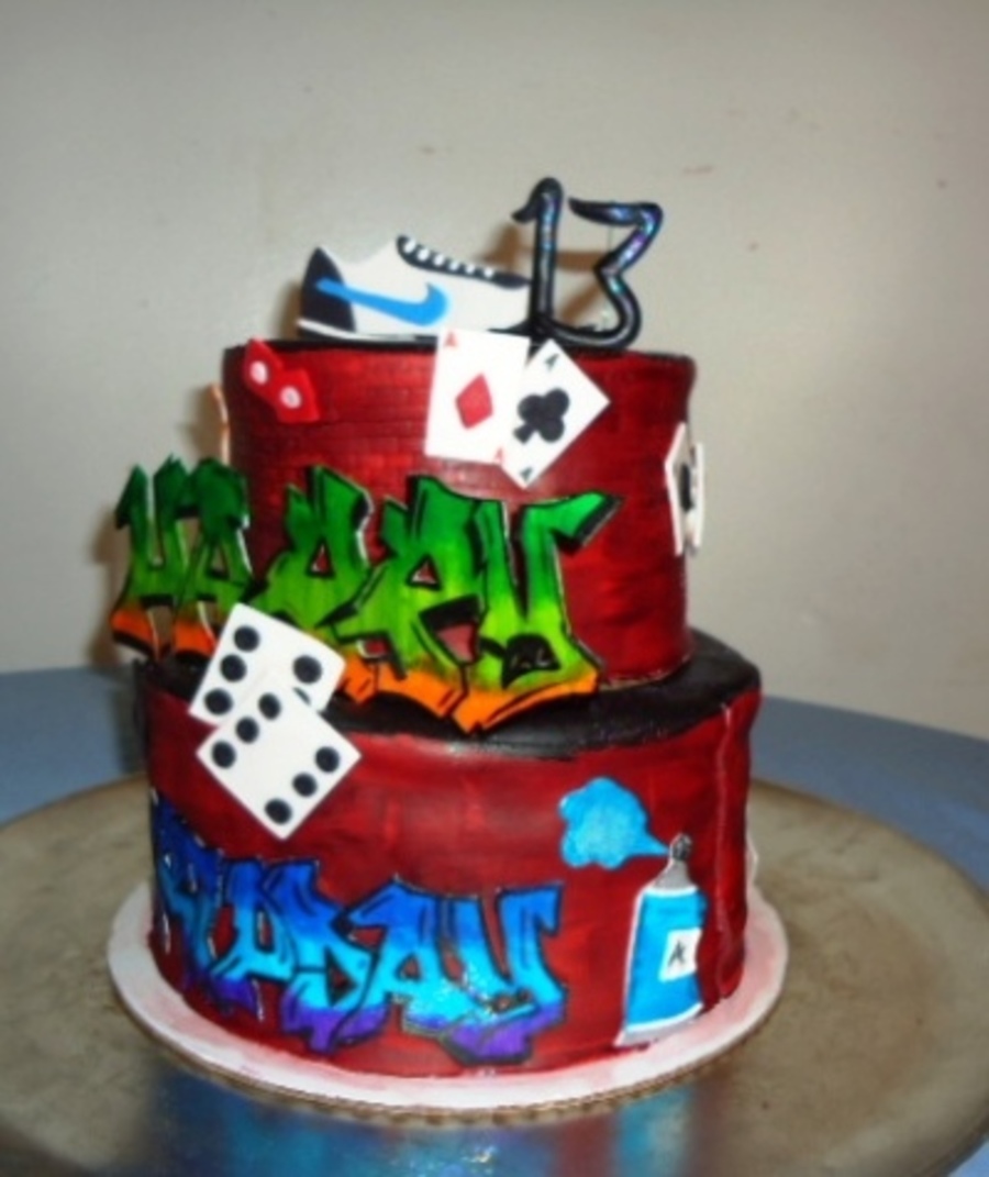 Graffiti Cake - CakeCentral.com
