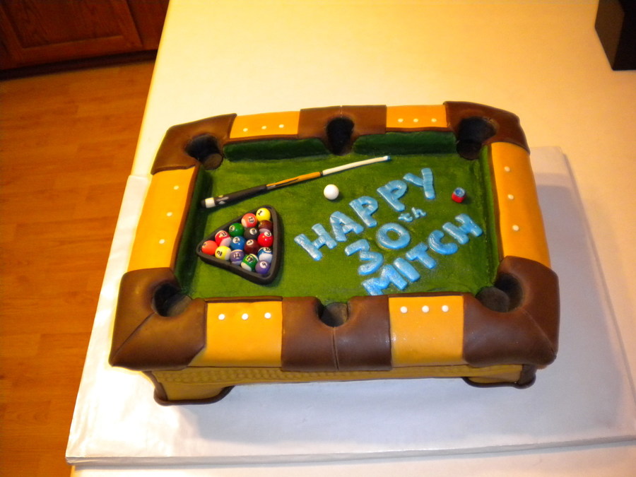 Pool Table Birthday Cake - CakeCentral.com