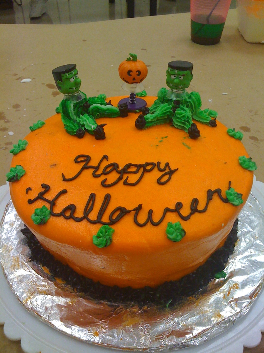 Frankenstein Halloween Cake - CakeCentral.com