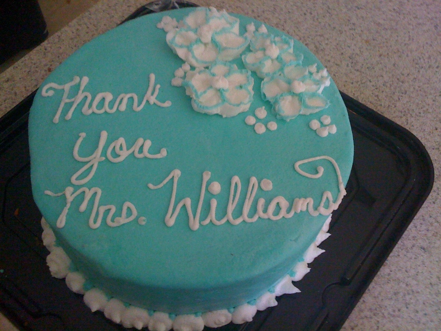 Turquiose Birthday Cake - CakeCentral.com