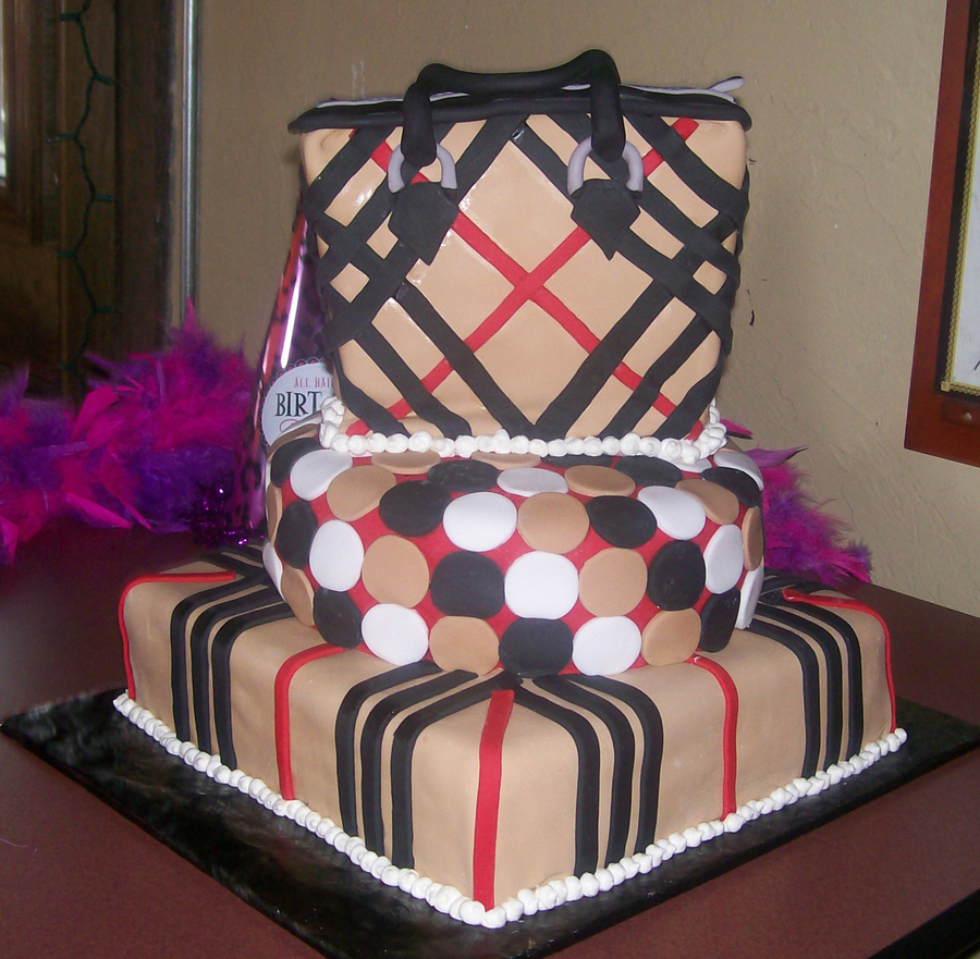 Burberry Purse Cake For 30Th Birthday - CakeCentral.com