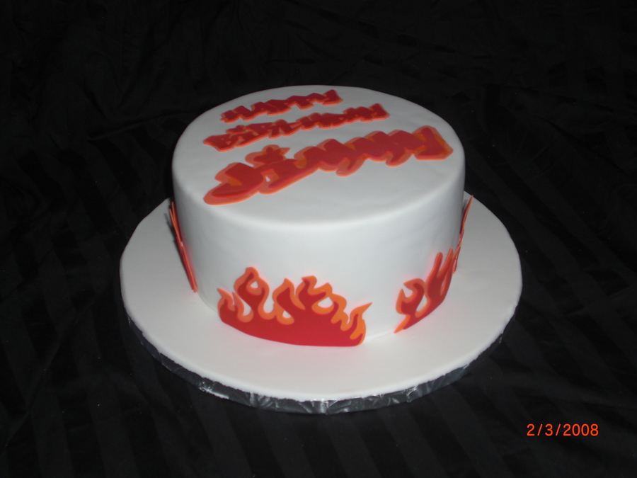 Simple Flame Cake - CakeCentral.com