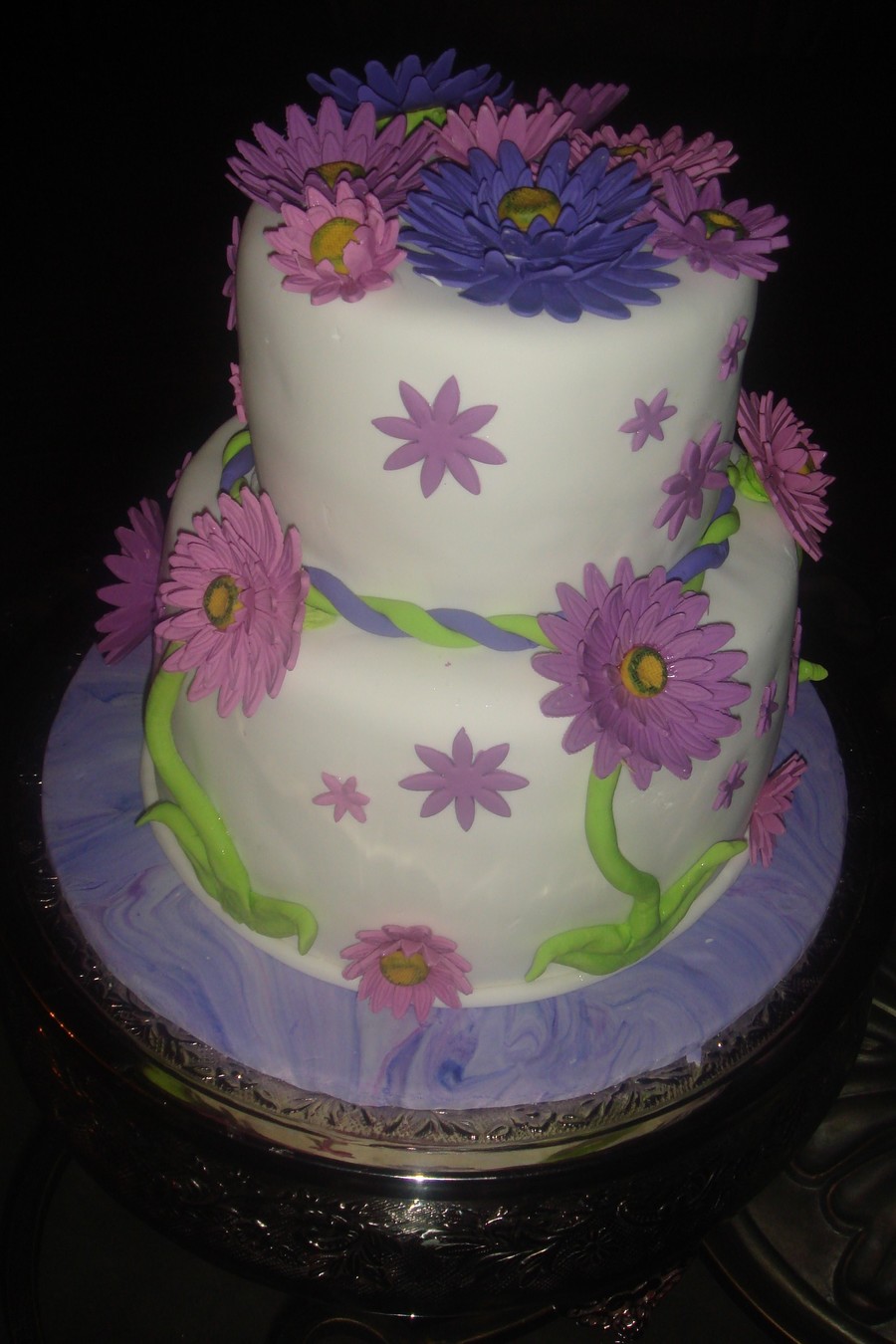 Gerbera Daisy Graduation Cake - CakeCentral.com