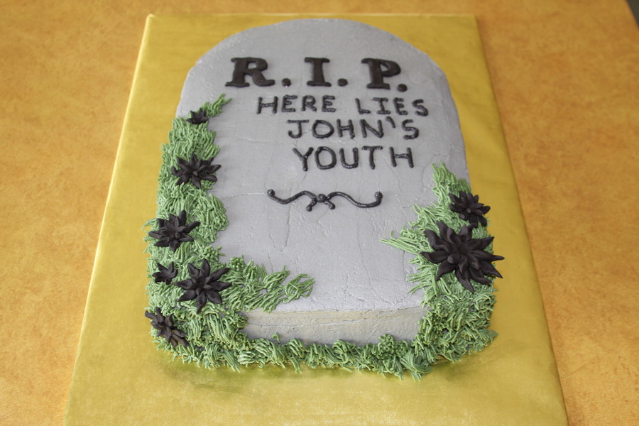 50Th Birthday Tombstone Cake - CakeCentral.com