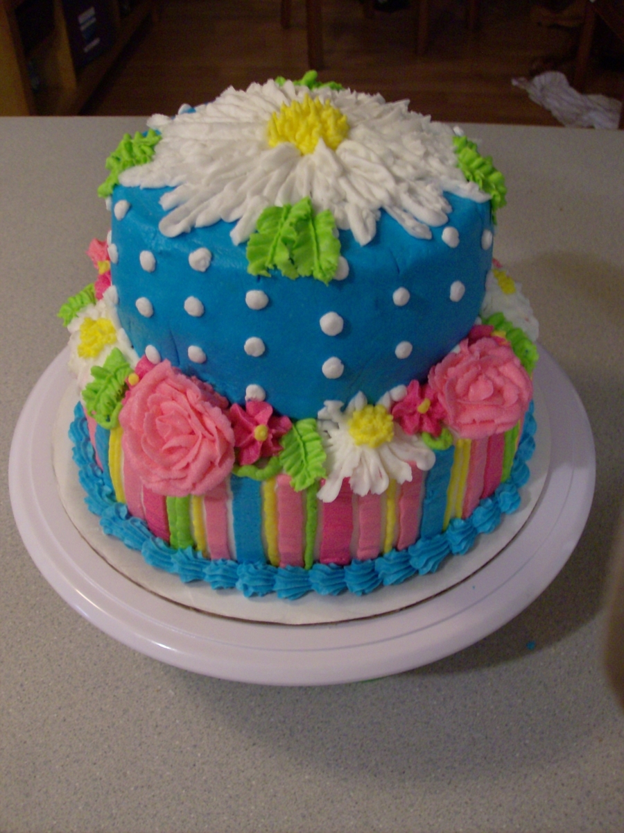 Dots And Stripes - CakeCentral.com