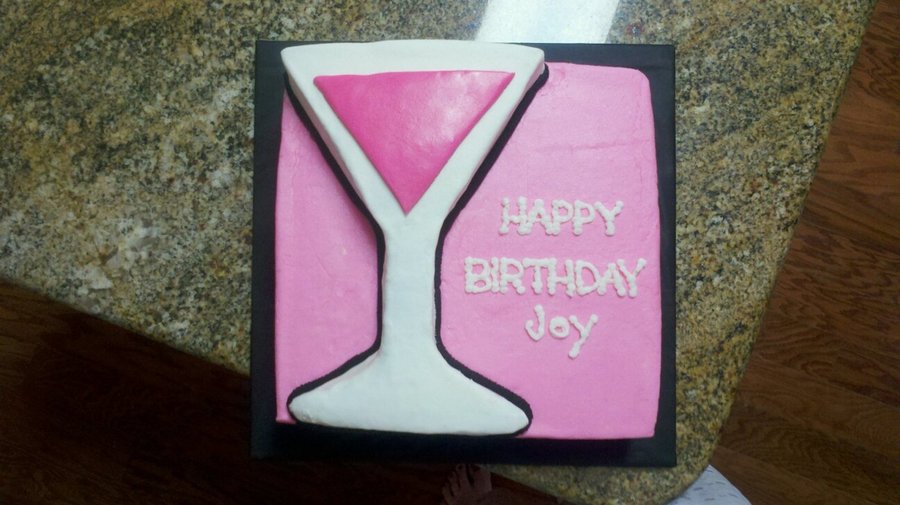 Martini Glass Birthday Cake - CakeCentral.com