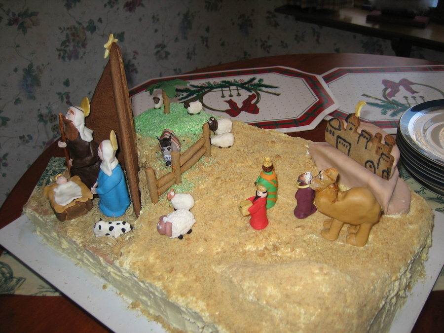 Nativity Scence Cake - CakeCentral.com