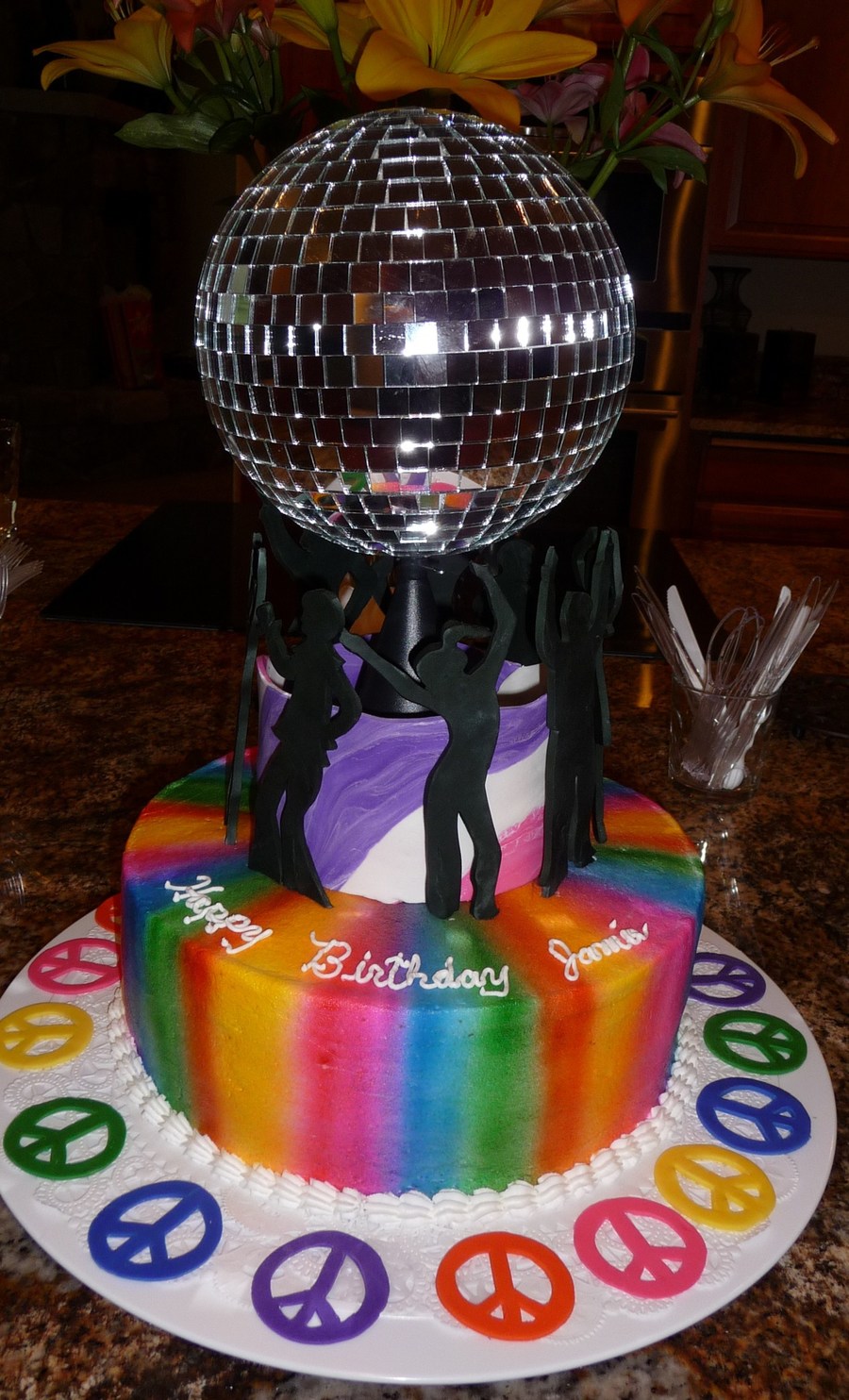 Disco Birthday Cake - CakeCentral.com