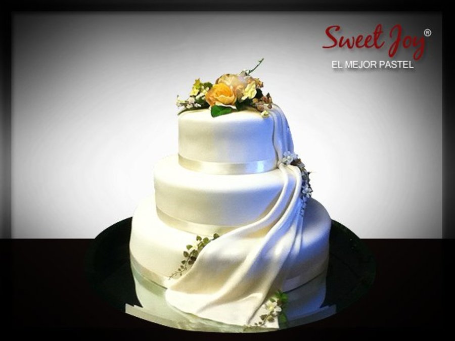 Drape Wedding Cake - CakeCentral.com