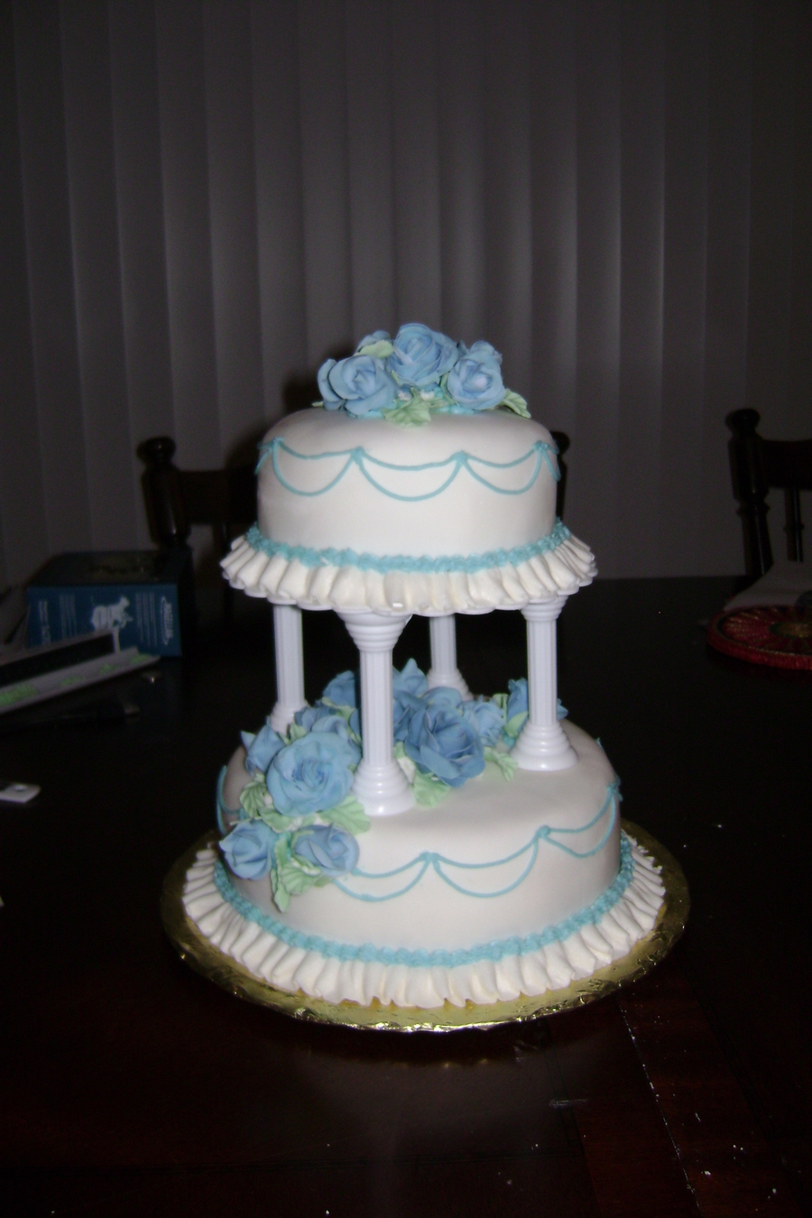 Blue Tiered Cake - CakeCentral.com