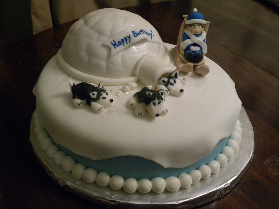 Husky Dog Sledding Cake - CakeCentral.com